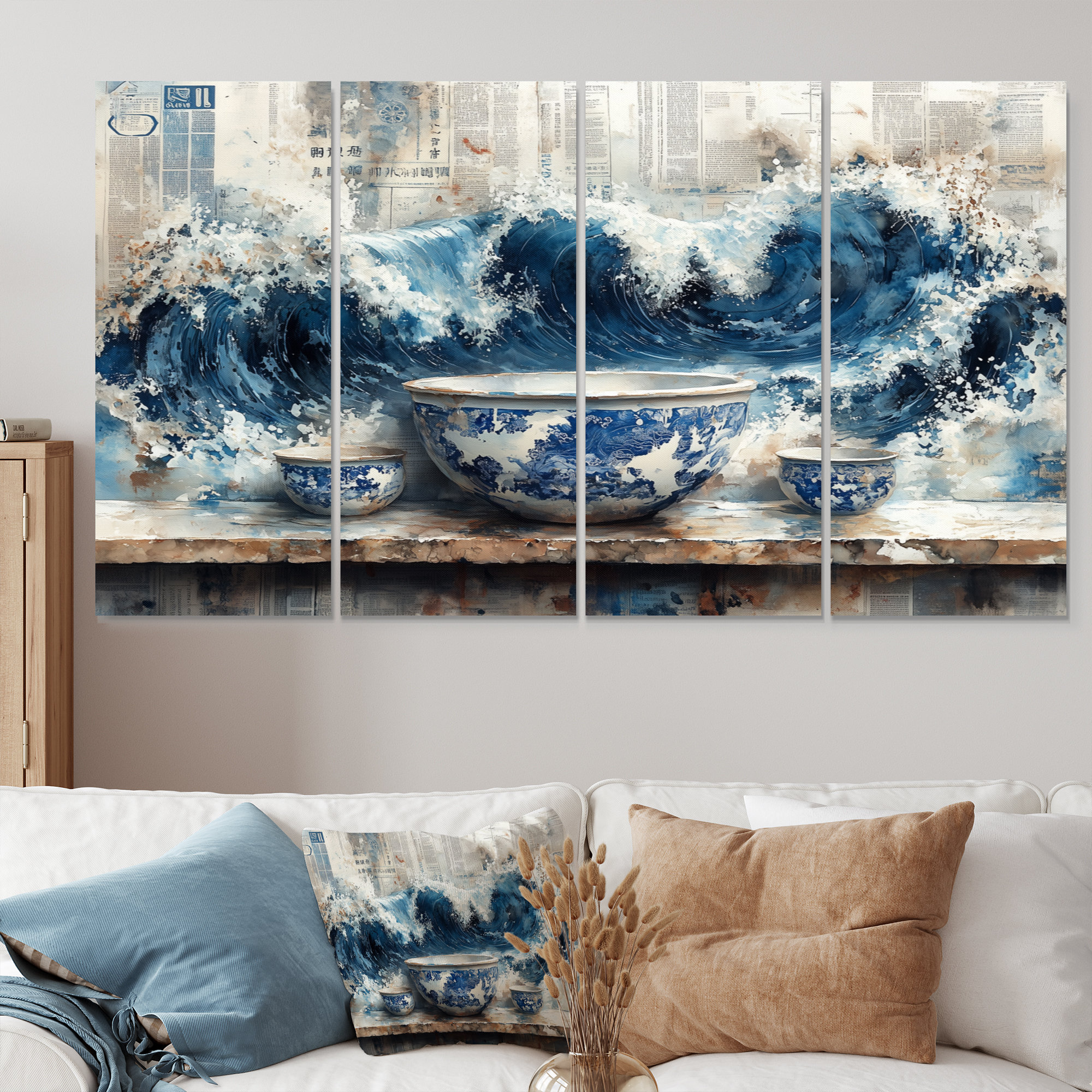 Beachcrest Home™ China S Edge Of Wonder Chinoiserie Pottery V - Boho ...