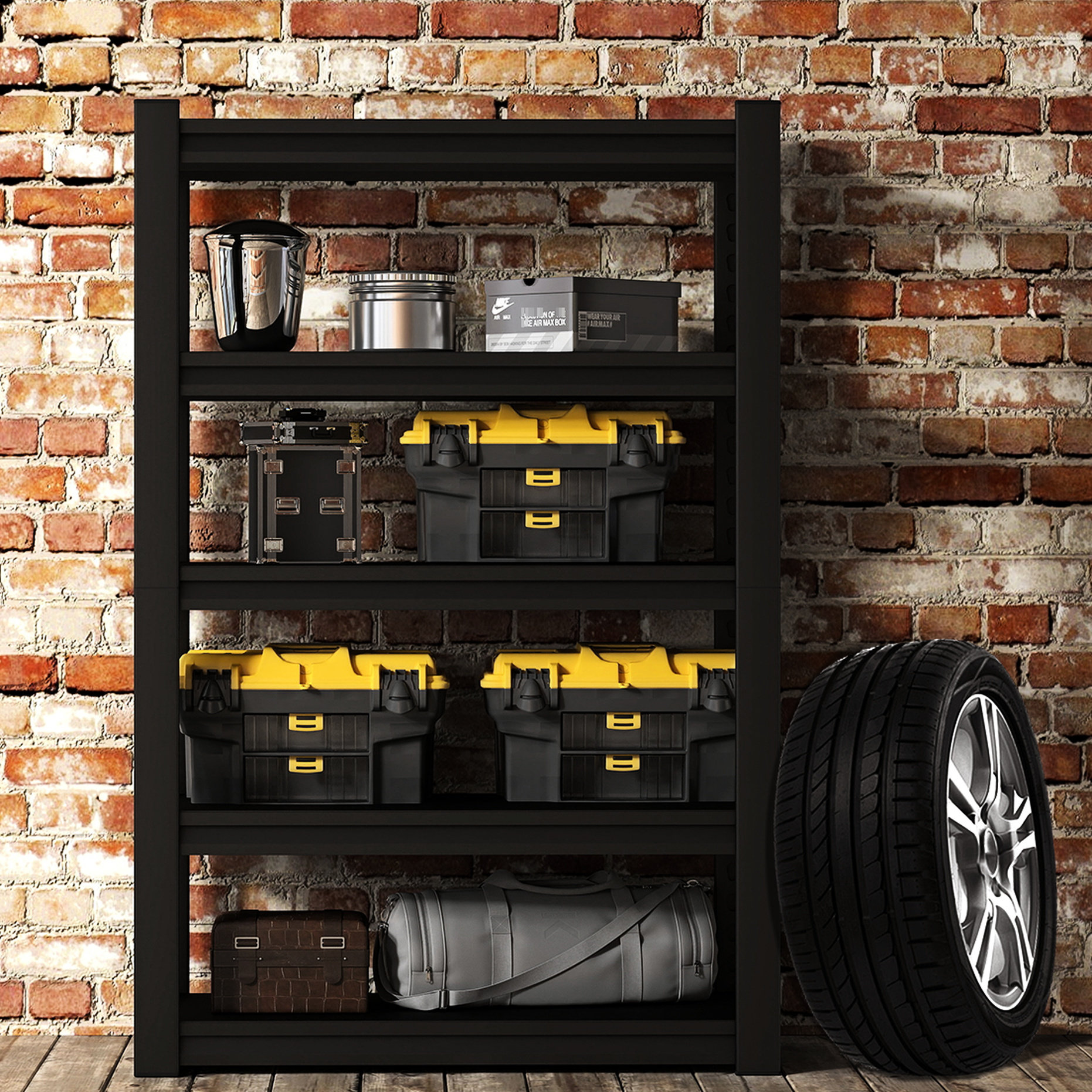 fengshu 87"h Five - Layer Storage Rack For Garages, Supermarkets Design ...