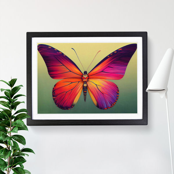 Brambly Cottage Resplendent Butterfly - Single Picture Frame Painting ...