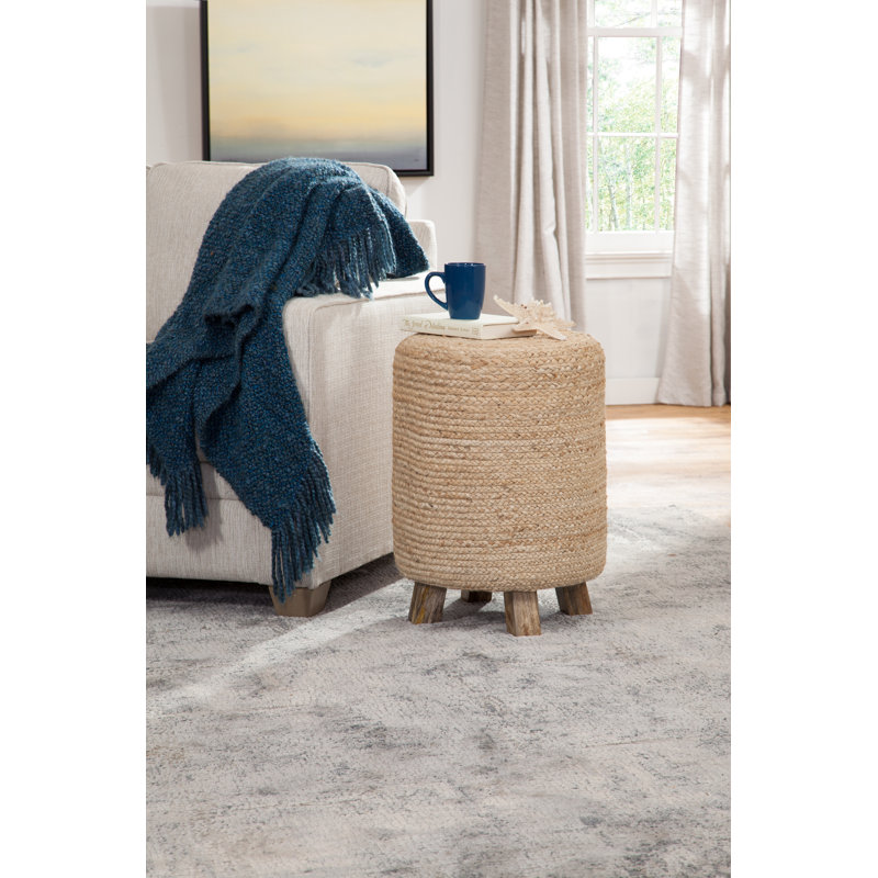 Rosecliff Heights Bosch Woven Jute And Solid Wood Coffee Table And End ...