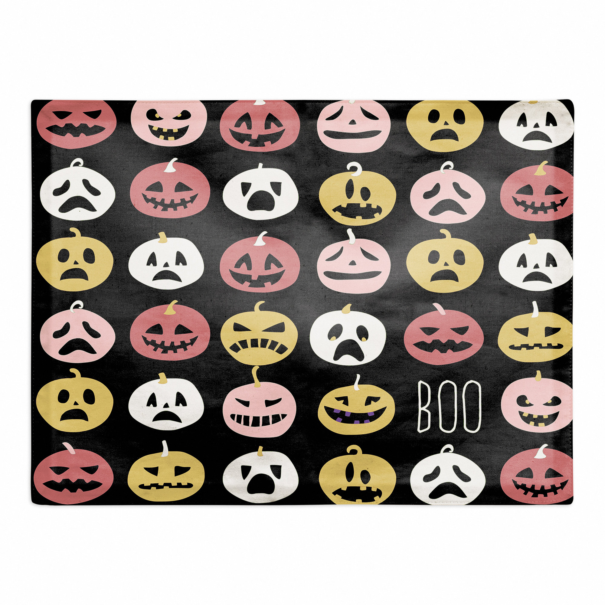 The Holiday Aisle® Sophina Boo Pumpkins 14" Placemat | Wayfair