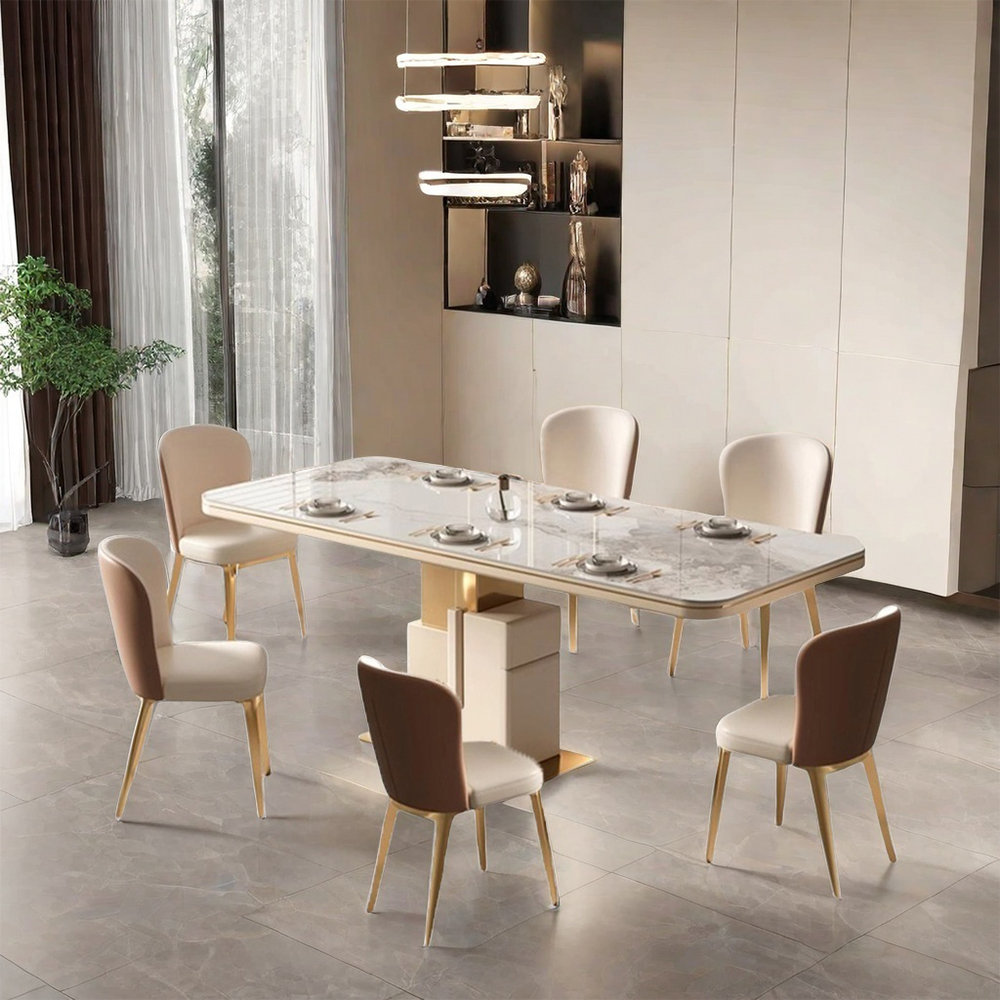 LABAORRY Modern light luxury family dining table sets - Wayfair Canada