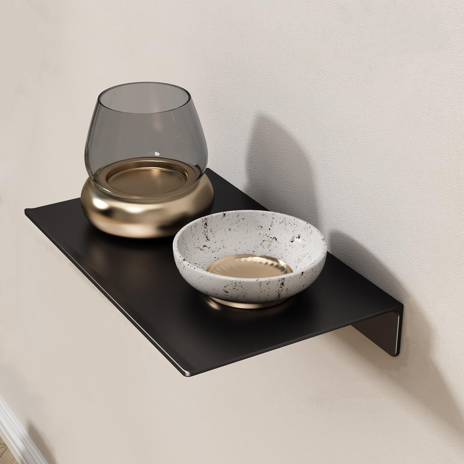 Ivy Bronx 12" Metal Floating Shelf, Small Wall Storage & Display Shelf ...