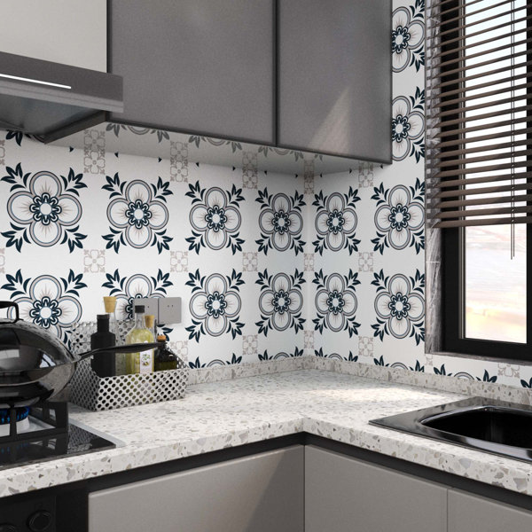 Jeedeson 12 In. X 12 In. Vinyl Peel And Stick Backsplash Tile Stickers ...