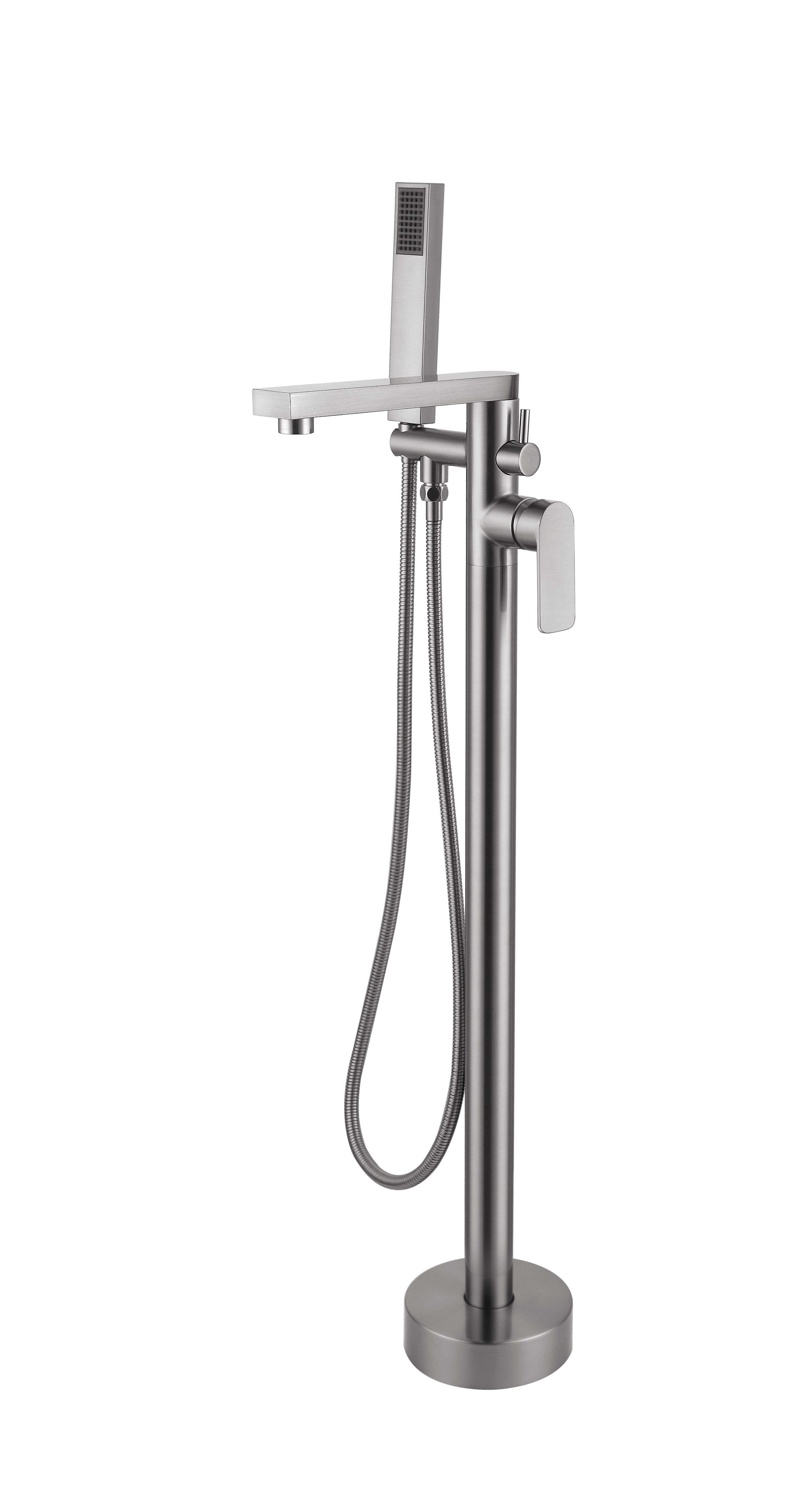 CastelloUSA Venus Modern Floor Mounted Tub Filler Faucet with Hand ...