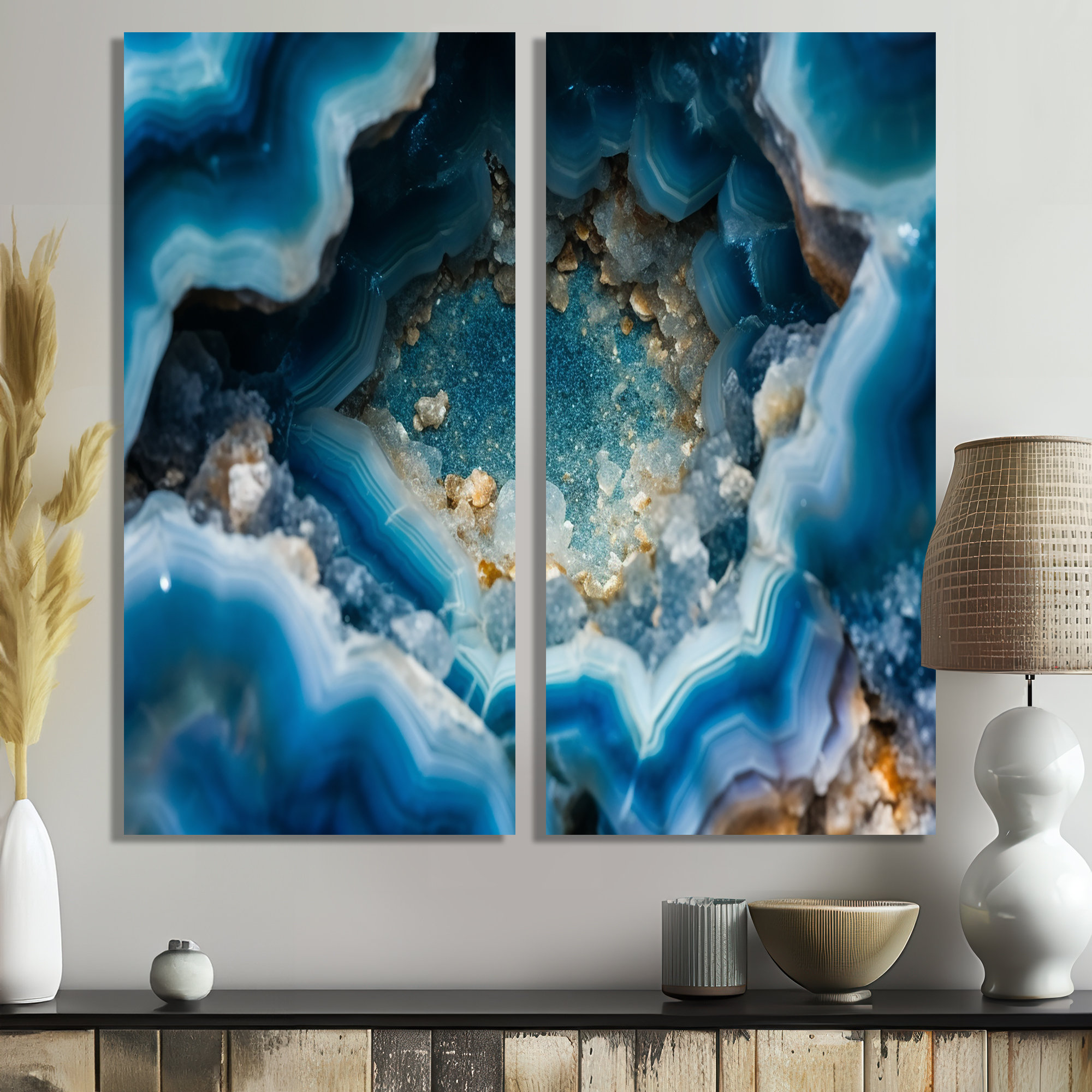 Ivy Bronx Geode Gems I - Traditional Art Prints On Canvas | Wayfair