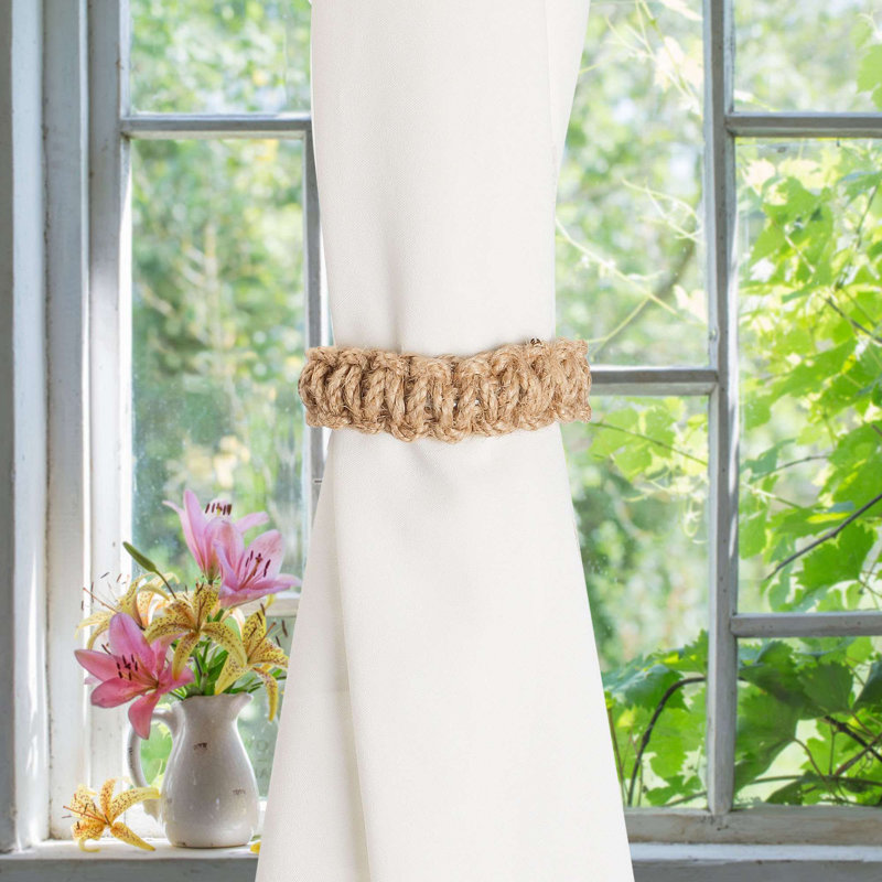 Bay Isle Home™ 4 Pcs Braided Curtain Tiebacks for Drapes Rustic Curtain ...
