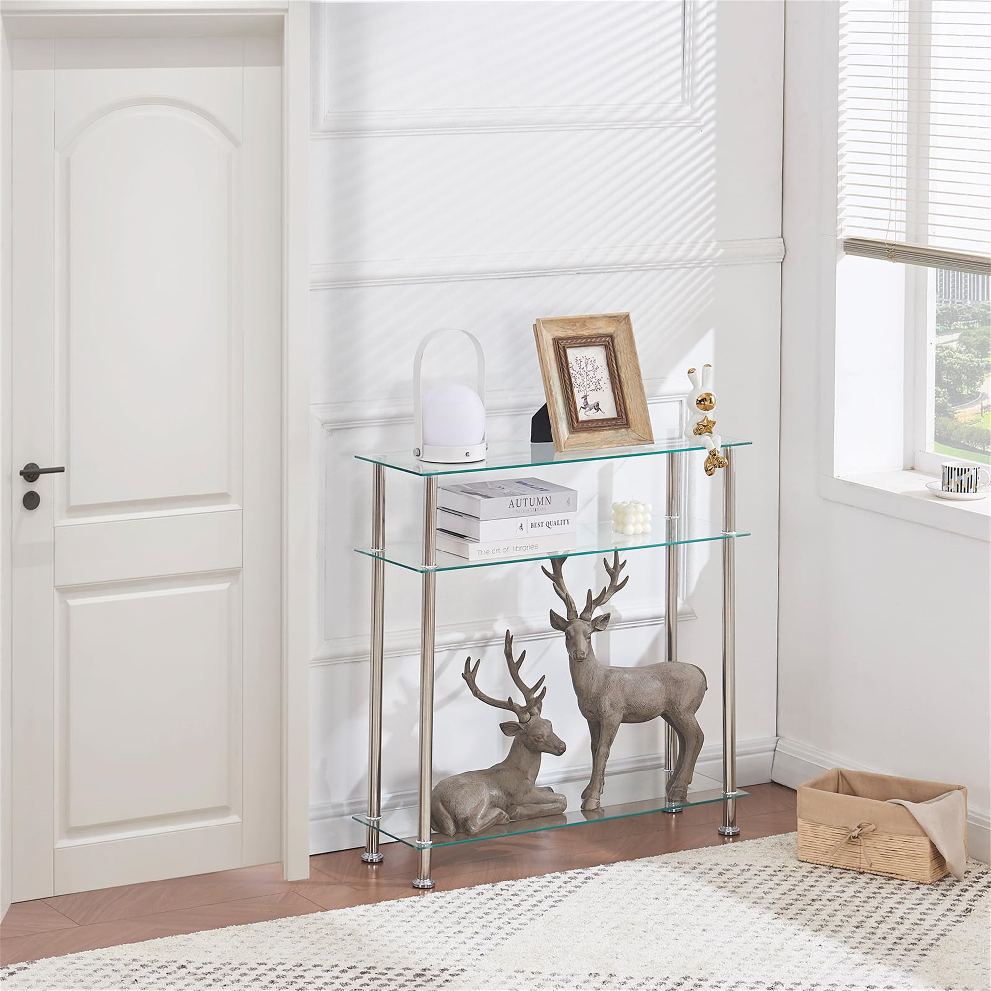 Fairmont Park Ahasuerus Glass Top Console Table | Wayfair.co.uk