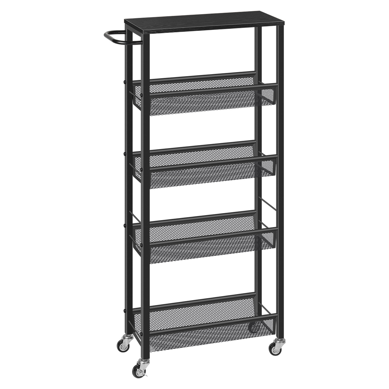 CELLPAK 5-Tier Narrow Gap Cart - Black | Wayfair