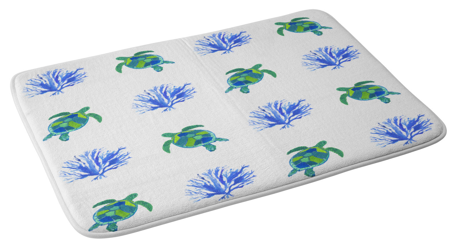 East Urban Home Laura Trevey Sea Turtles Bath Rug | Wayfair