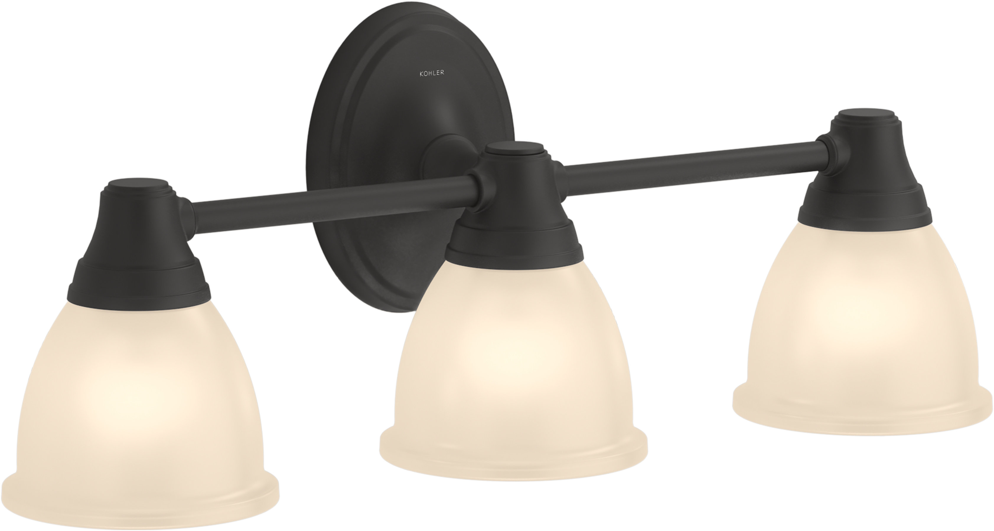 Kohler Forte 3 Light Bathroom Vanity Light Fixture, Position Facing Up ...