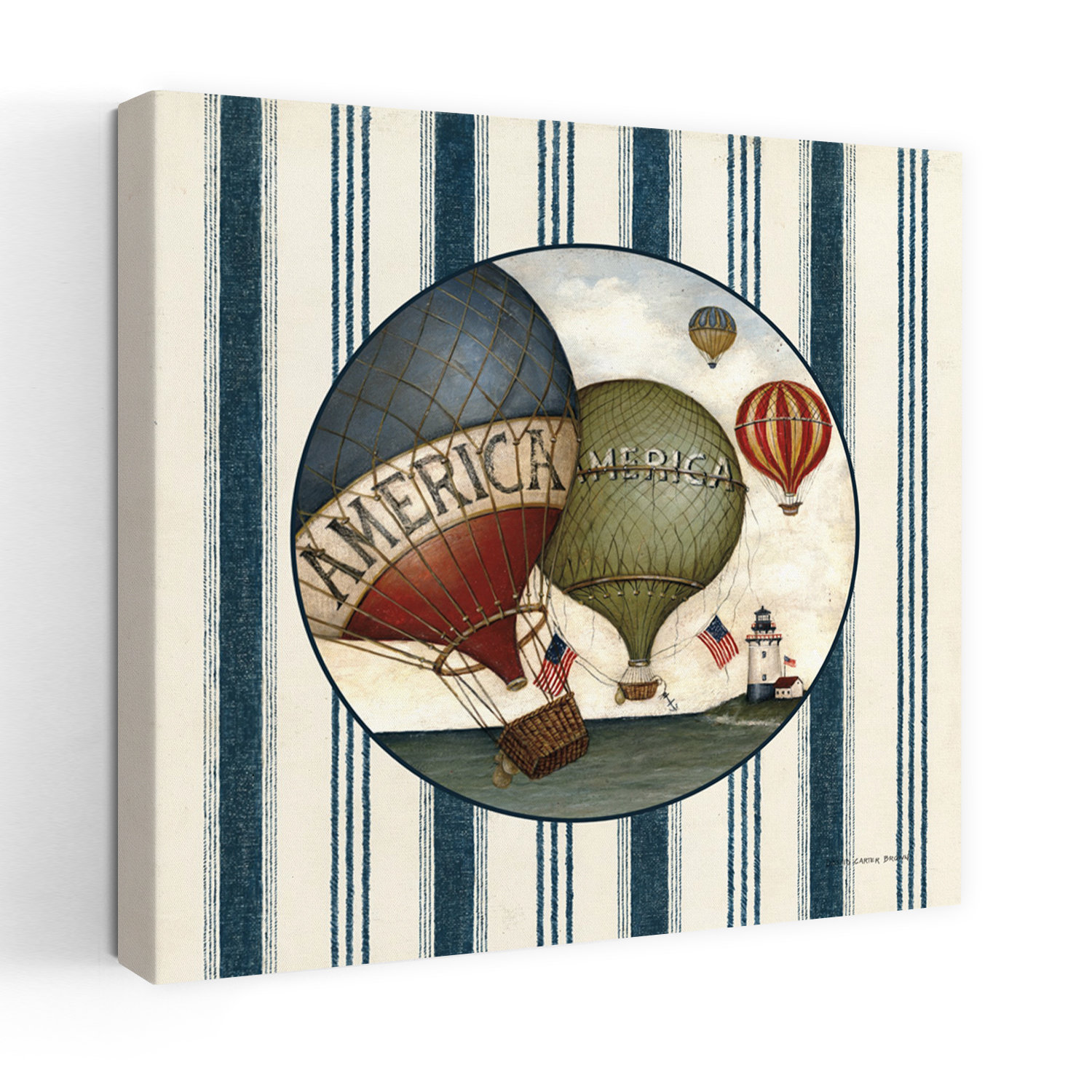 Alcott Hill® Contemporary America Balloons I With American Flag ...