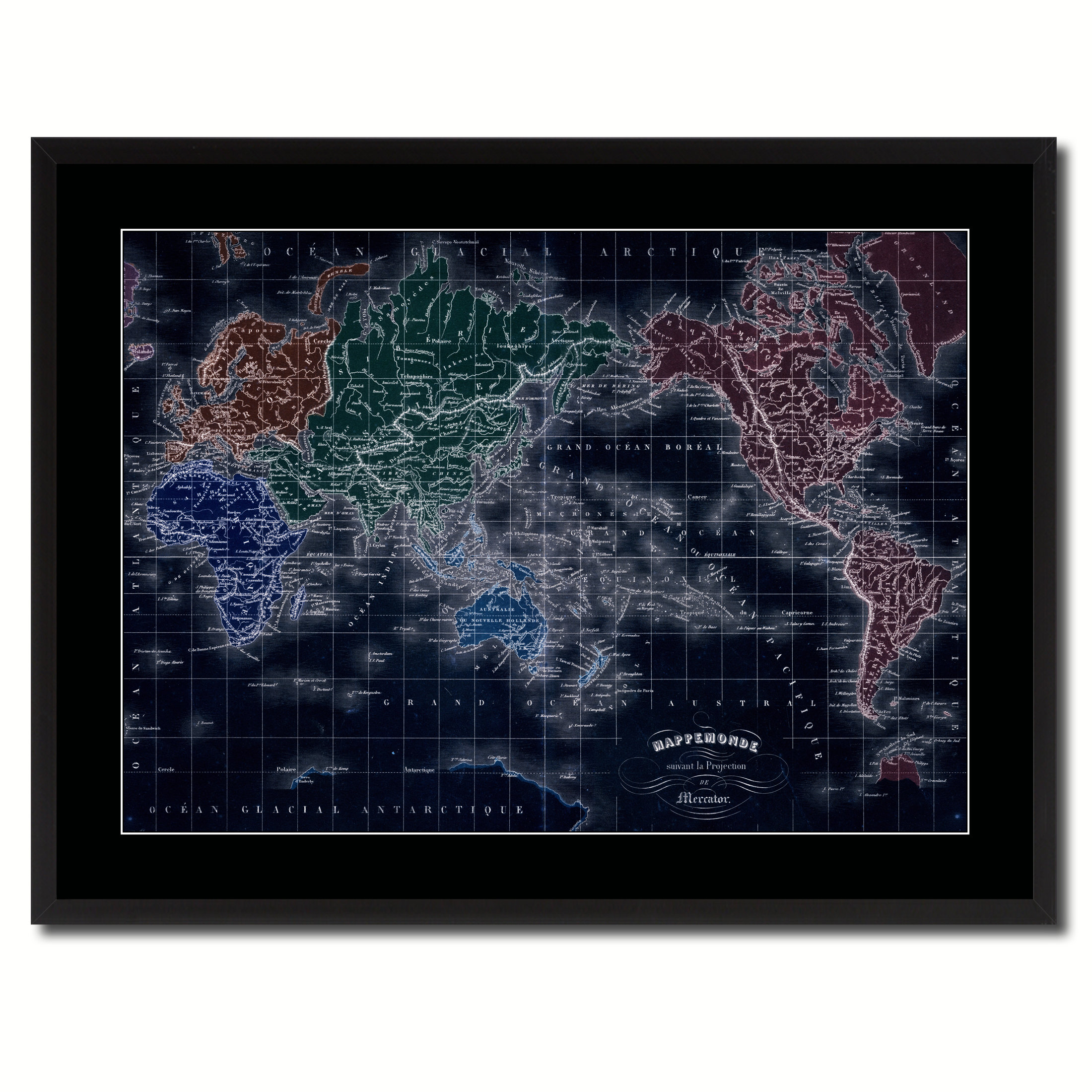 17 Stories World Vintage Vivid Color Map Canvas, 28x37 | Wayfair