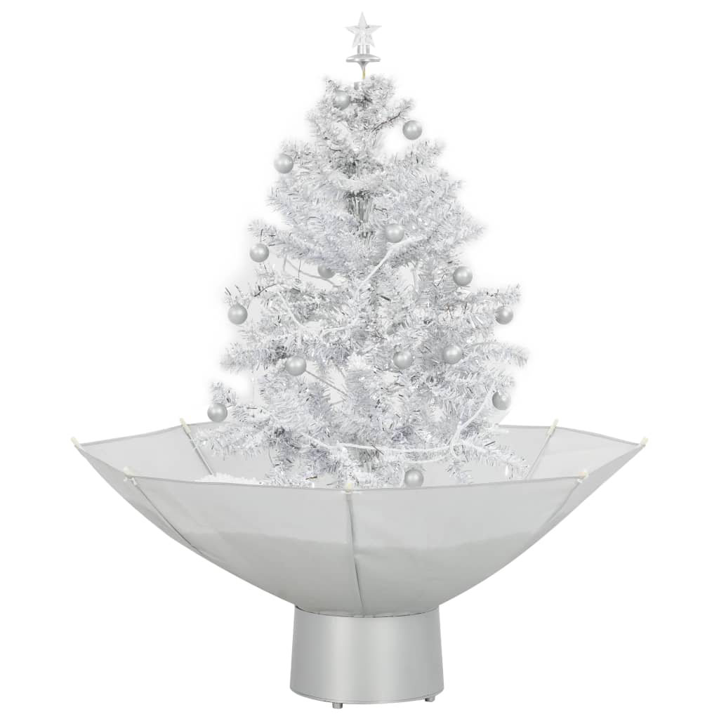 The Holiday Aisle® Snowing Christmas Tree Artificial Xmas Tree with ...