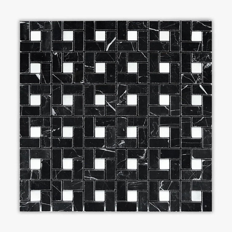 Direct Stone Source Nero Marquina and Dolomiti Pinwheel 12" x 12 ...