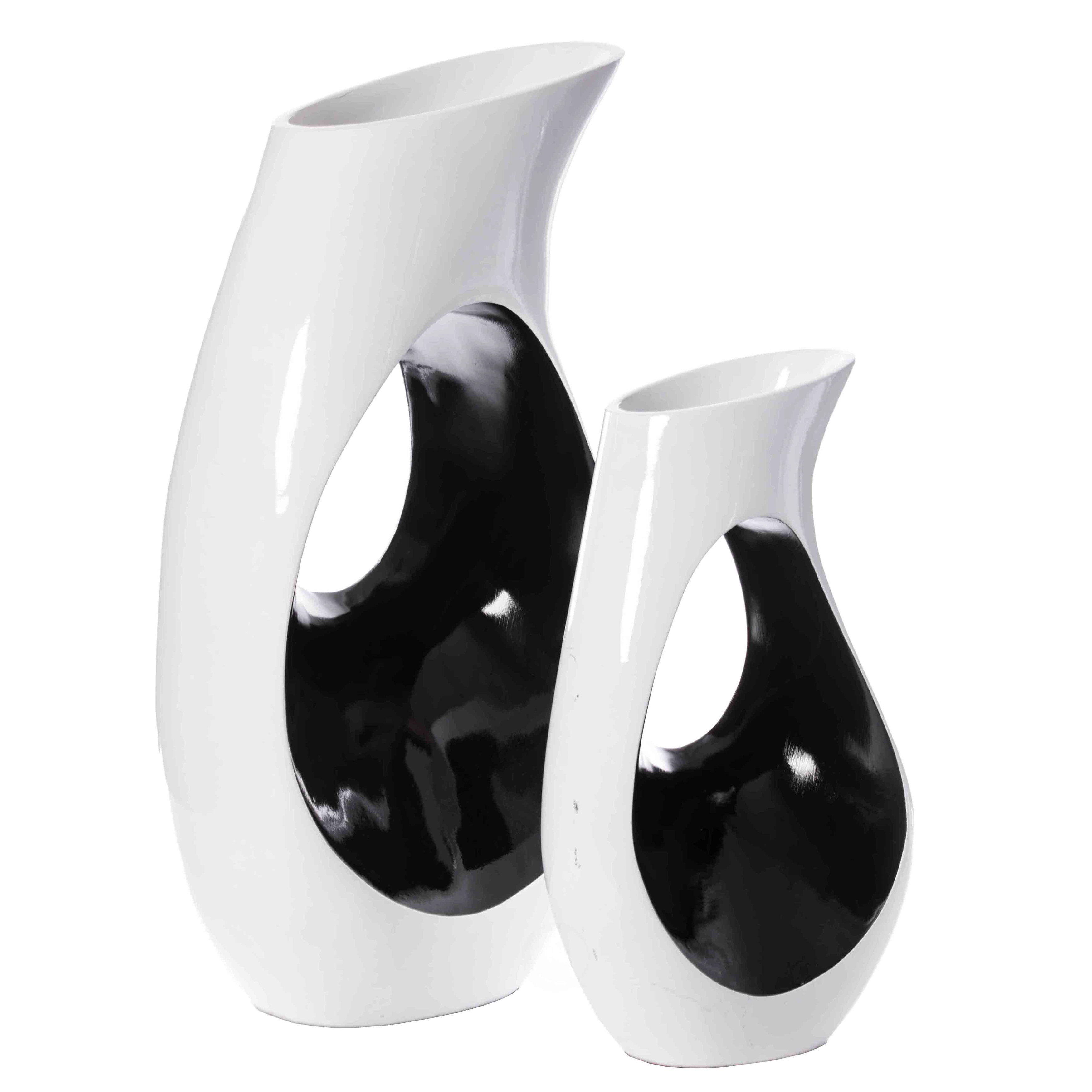 Uniquewise Modern Floor Vase, White Unique Trumpet Floor Vase, Home ...