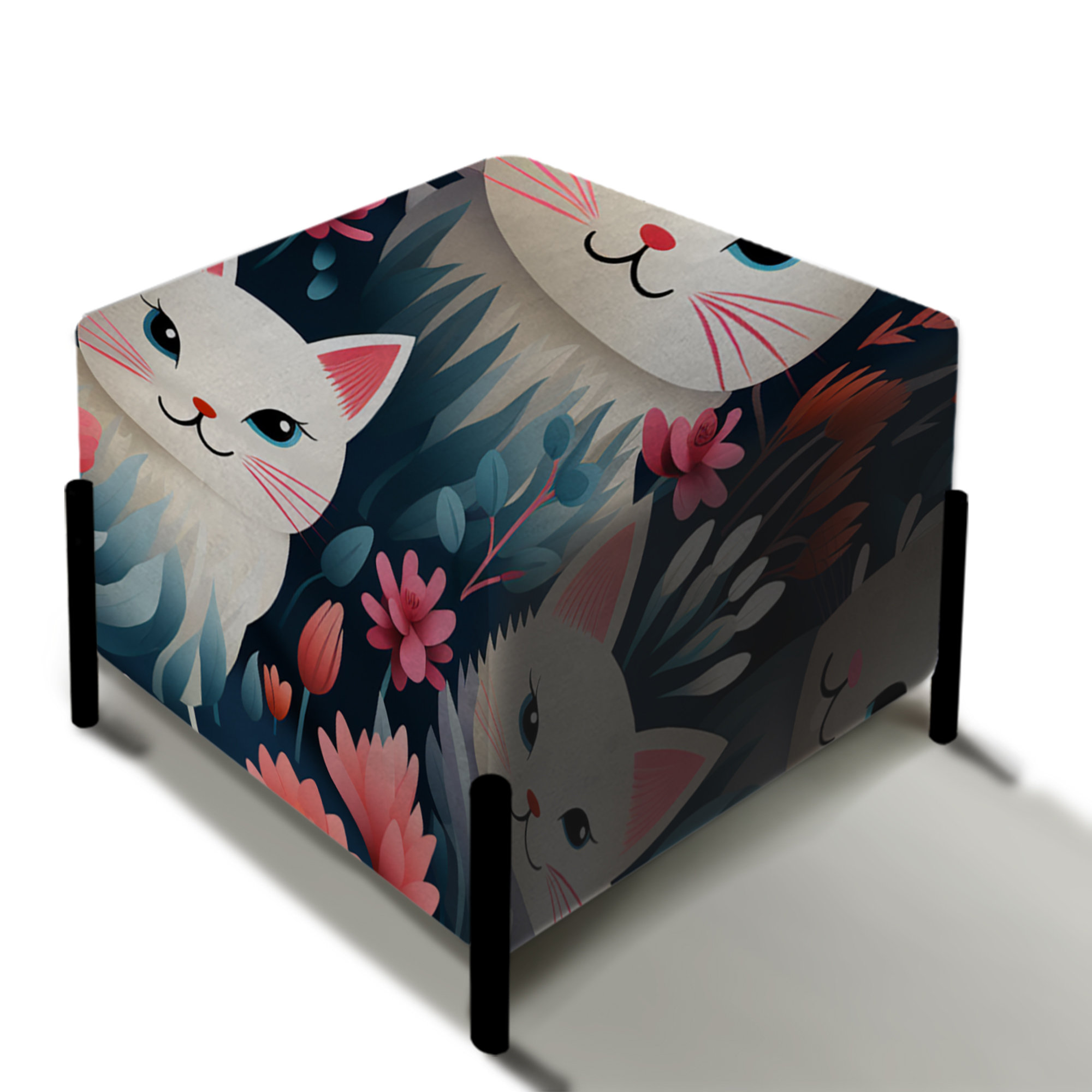 East Urban Home Chandpuriya - Animal Print Square Ottoman | Wayfair