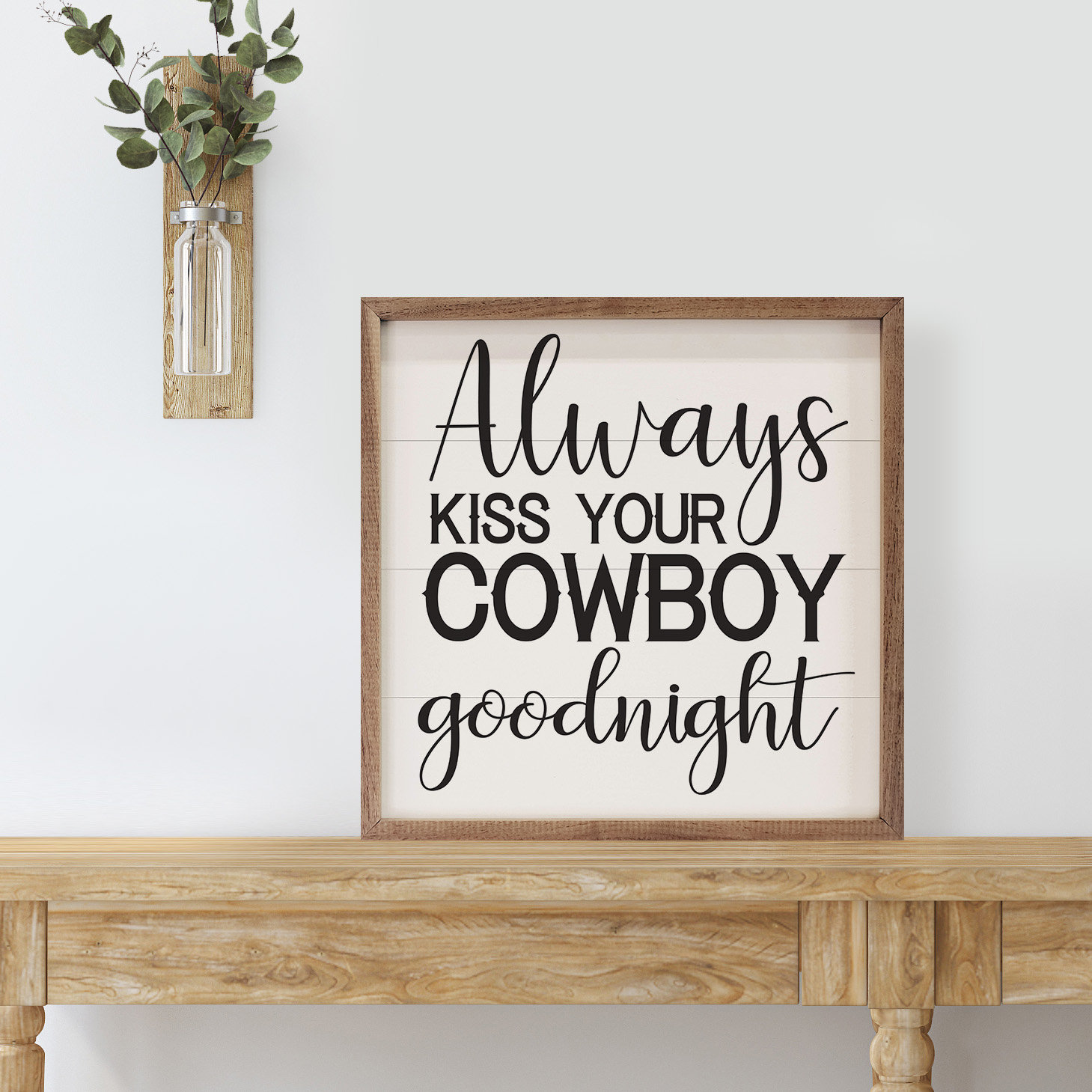 Trinx Kiss Your Cowboy Goodnight White | Wayfair