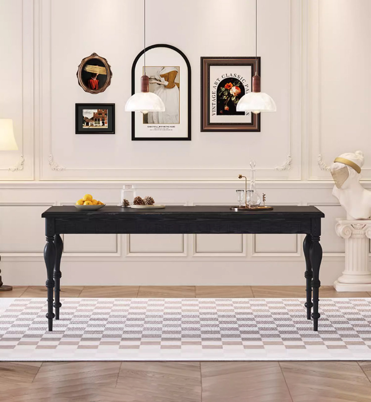 Stella Trek Rectangular Solid Wood Dining Table in French Retro Style ...