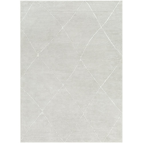 Hokku Designs Chambersville Light Silver Machine Washable Area Rug ...
