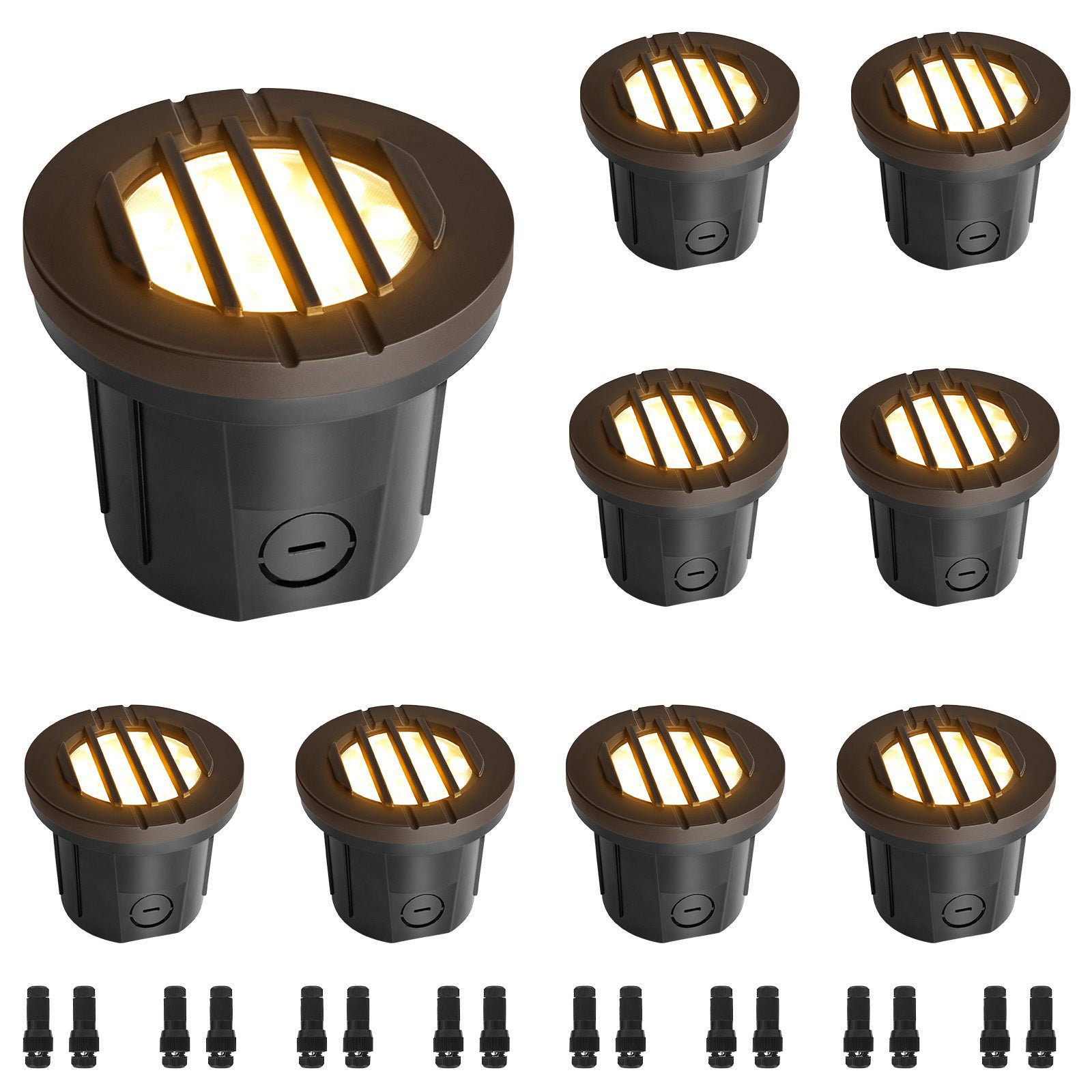 MW LIGHTING 8PK oil-rubbed bronze Integrated LED Aluminum Landscape ...