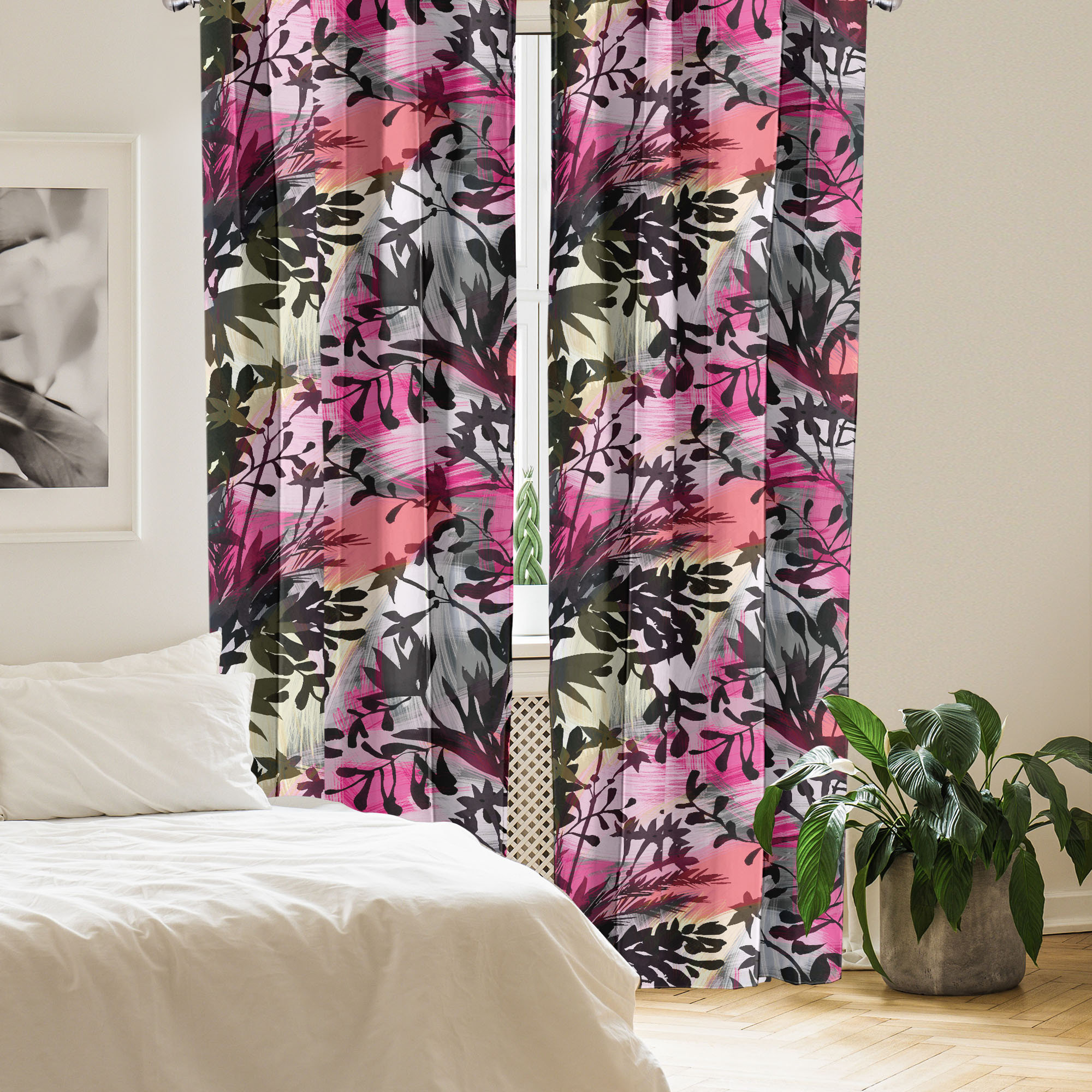 East Urban Home Jaynia Microfiber Semi-Sheer Curtain Pair | Wayfair