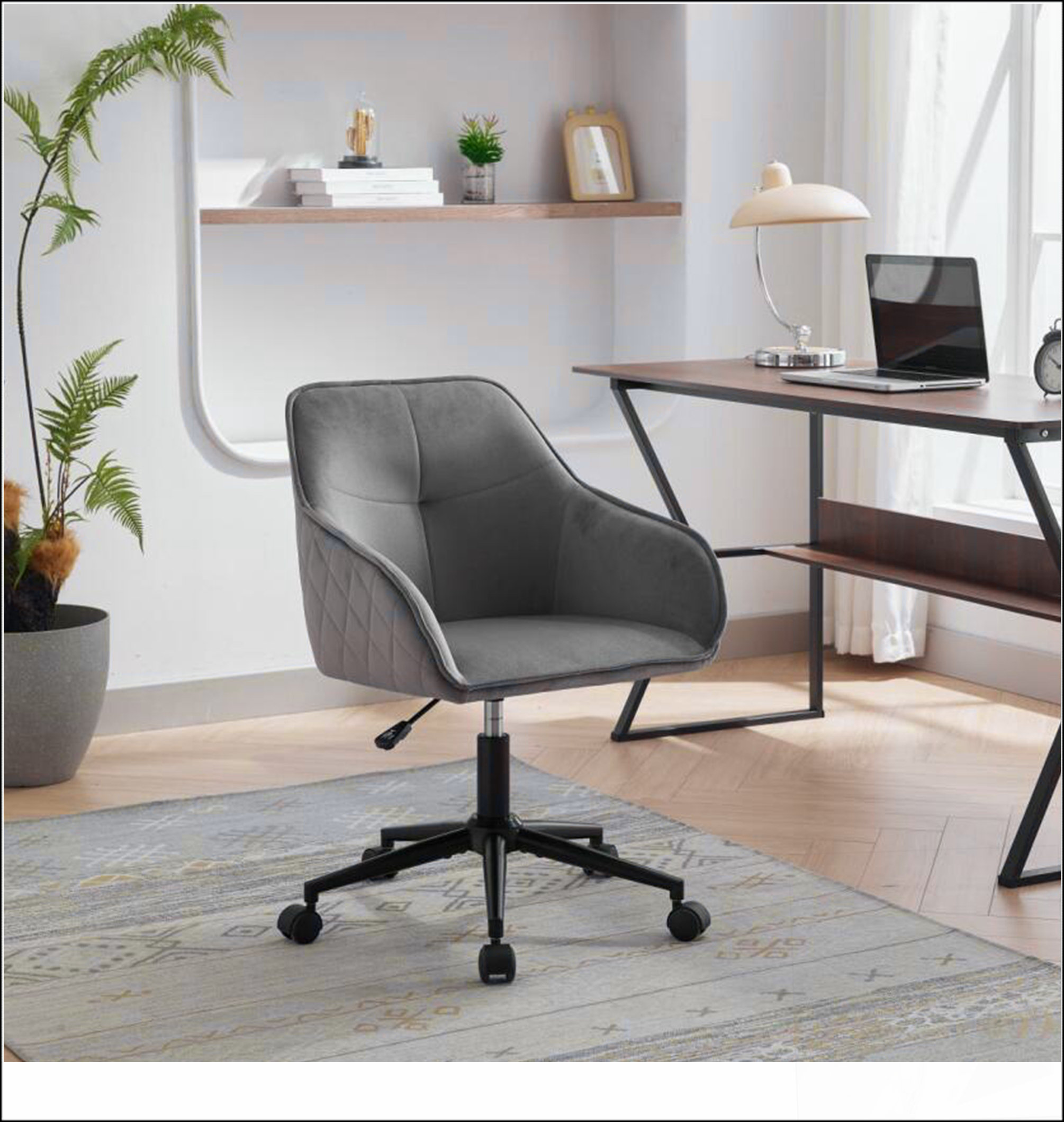 Mercer41 Office Desk Chair, Modern Home Desk Chair with Wheels ...