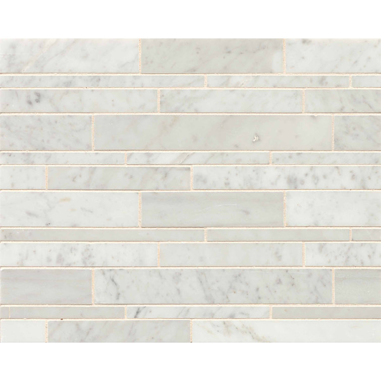 Bedrosians Random Sized Marble Linear Mosaic Wall & Floor Tile | Wayfair