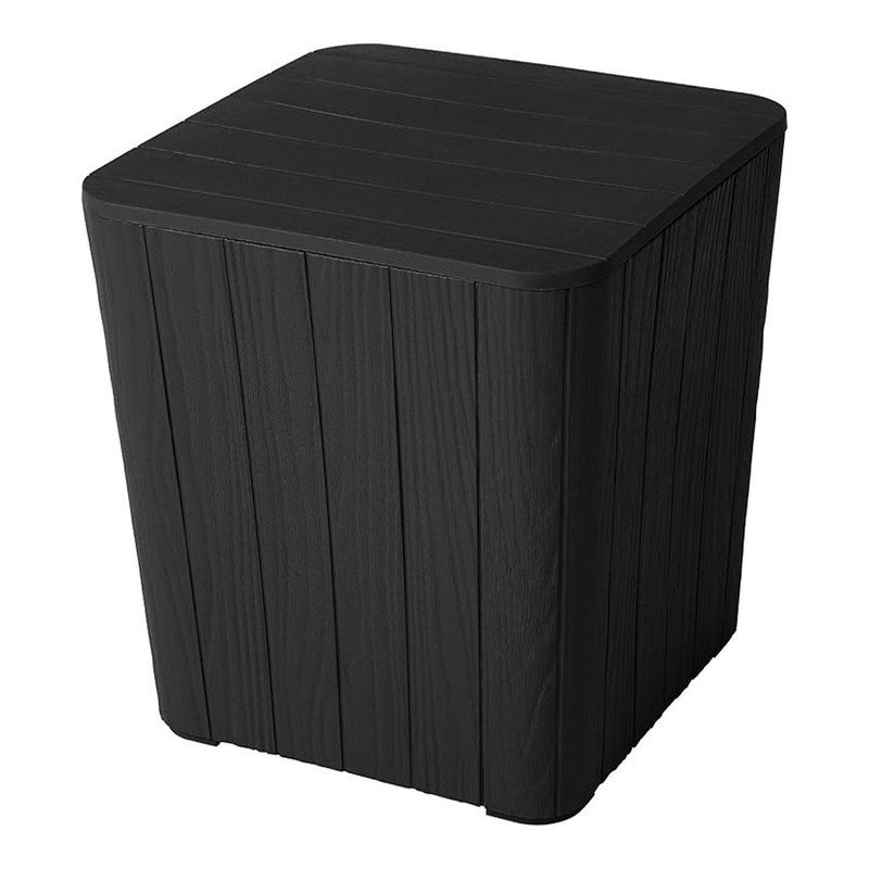 Ebern Designs Outdoor Resin Side Table with Storage, Home Small End ...