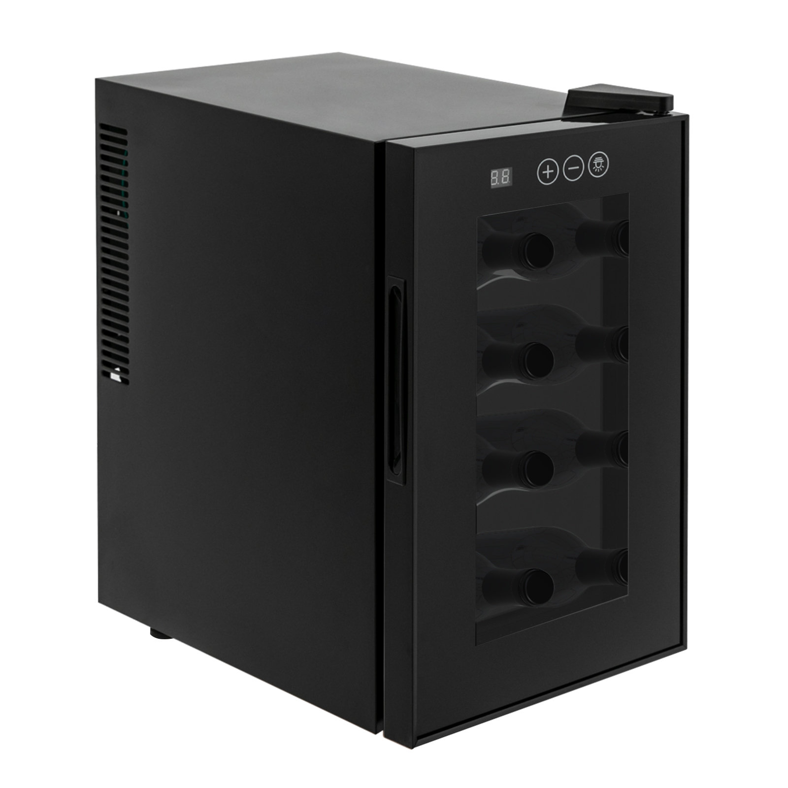 SUNYOU Single Zone 10.16'' Freestanding 8 Bottle Wine Refrigerator ...