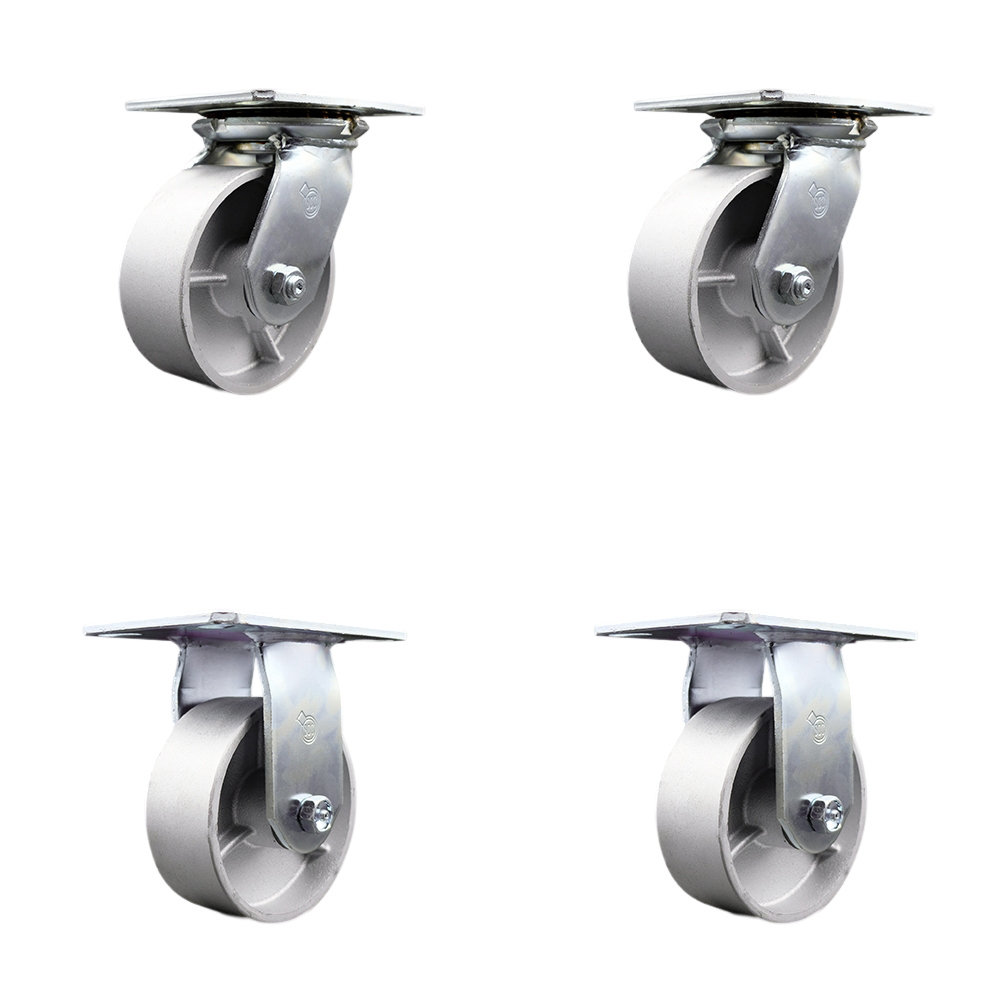 Service Caster 4 Piece Semi Steel Caster Set | Wayfair