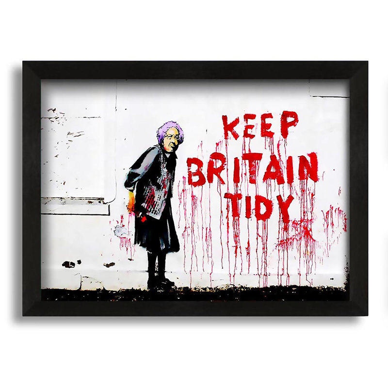 Happy Larry Keep Britain Tidy - Picture Frame Typography on Canvas ...