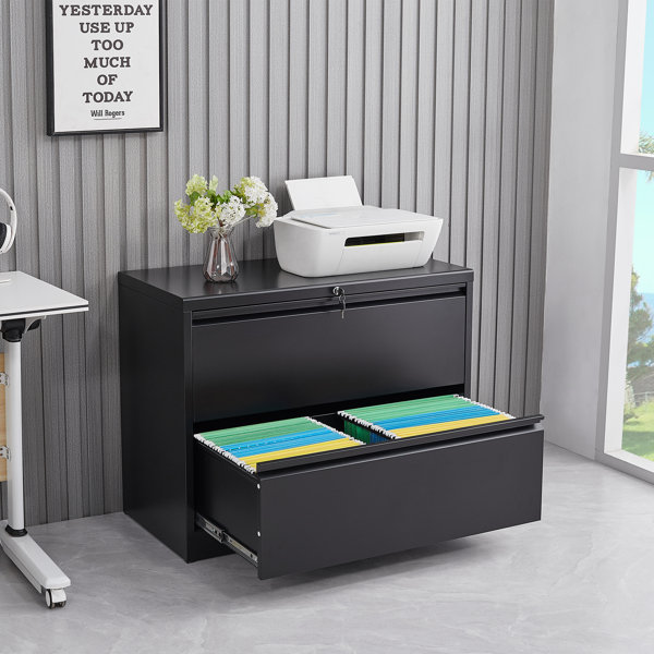Inbox Zero Ahanu 35.43'' Wide 2 -Drawer Steel File Cabinet & Reviews ...