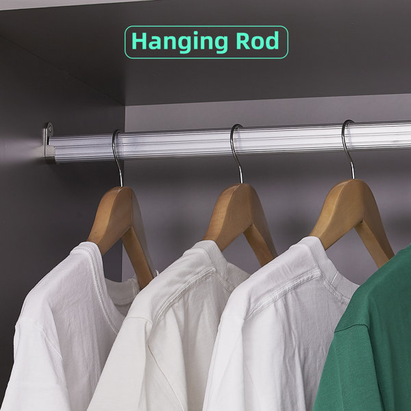 Mercer41 Sheani Solid + Manufactured Free Standing Wardrobe Closets ...