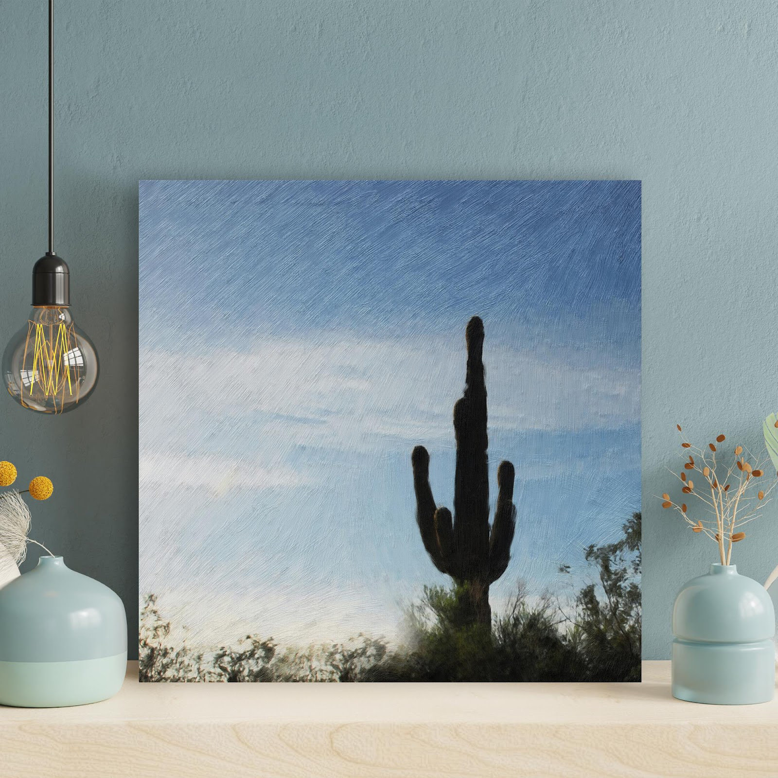Foundry Select " Cactus Plant On The Ground During Daytime " Painting ...
