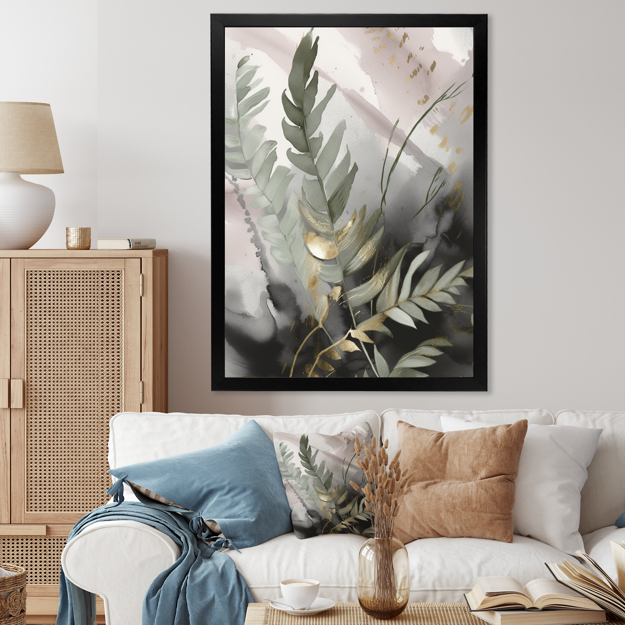 Winston Porter Green Fern Whispers I - Ferns Wall Art | Wayfair