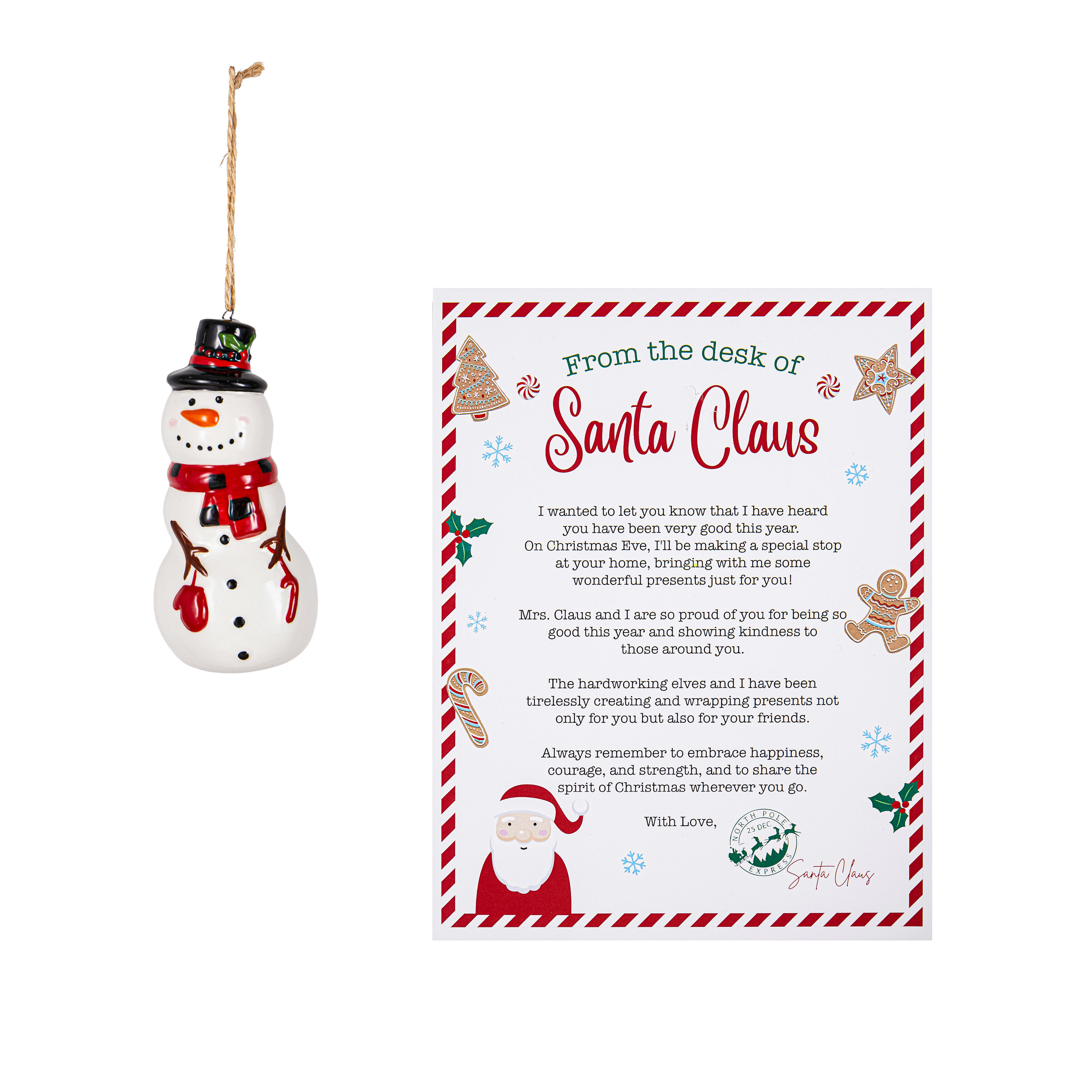 The Holiday Aisle® Letter from Santa and Ornament Gift Set | Wayfair