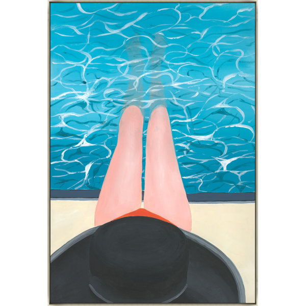 Chelsea Art Studio Janice Sadler Summer Pool Framed On Canvas by Janice ...