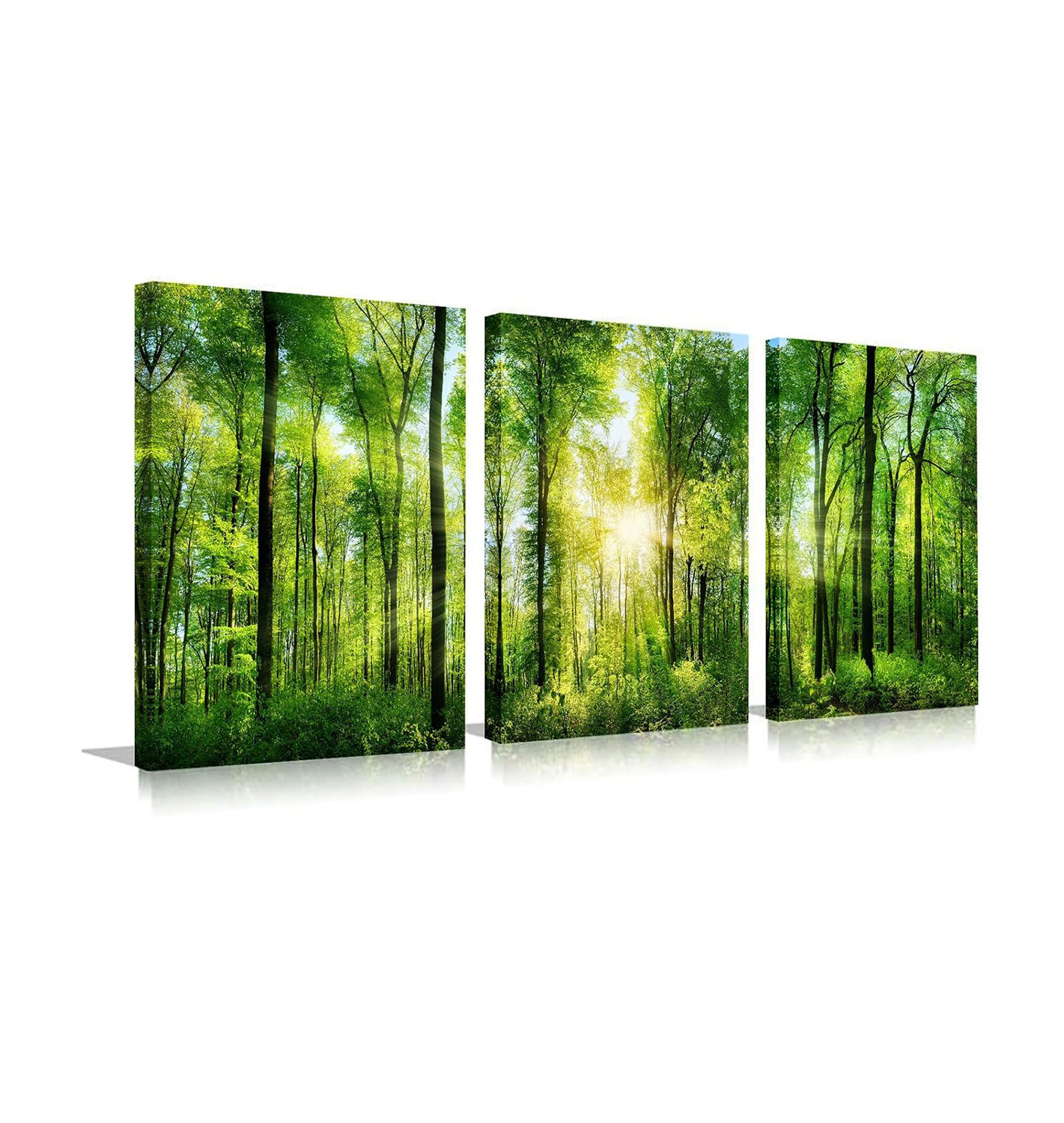 Millwood Pines 3 Panel Nature Wall Art ,Landscape Paintings Framed ...