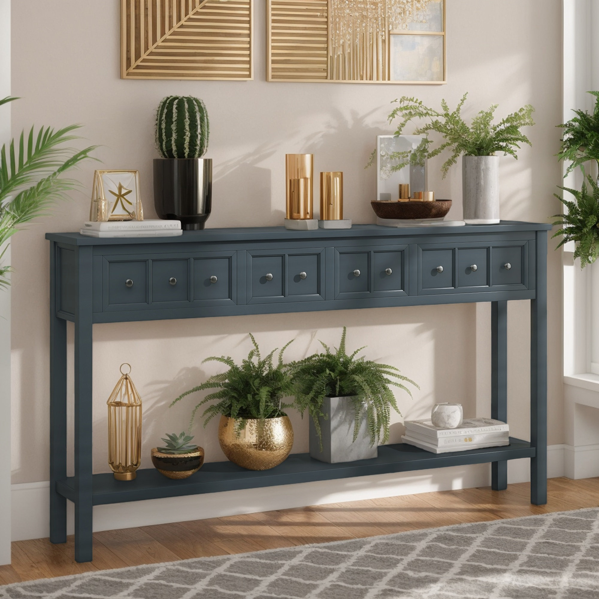 Red Barrel Studio® 60" Entryway Console Table With Drawers, Storage ...