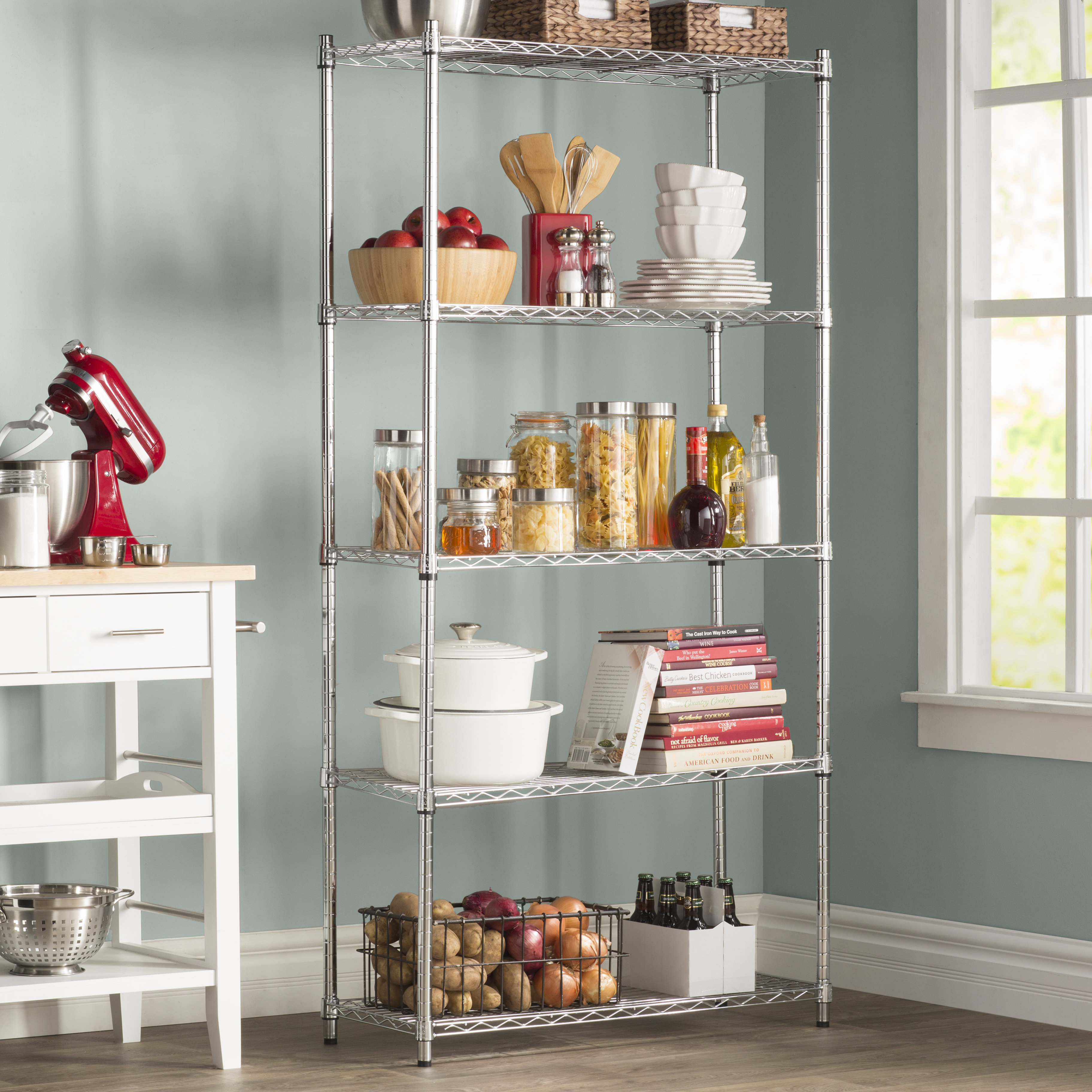 AllModern Essentials Wayfair Basics® Alexandrina 5-Tier Shelving Unit ...