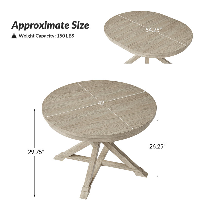 Red Barrel Studio® Suheyla Transitional Extendable Dining Table With ...