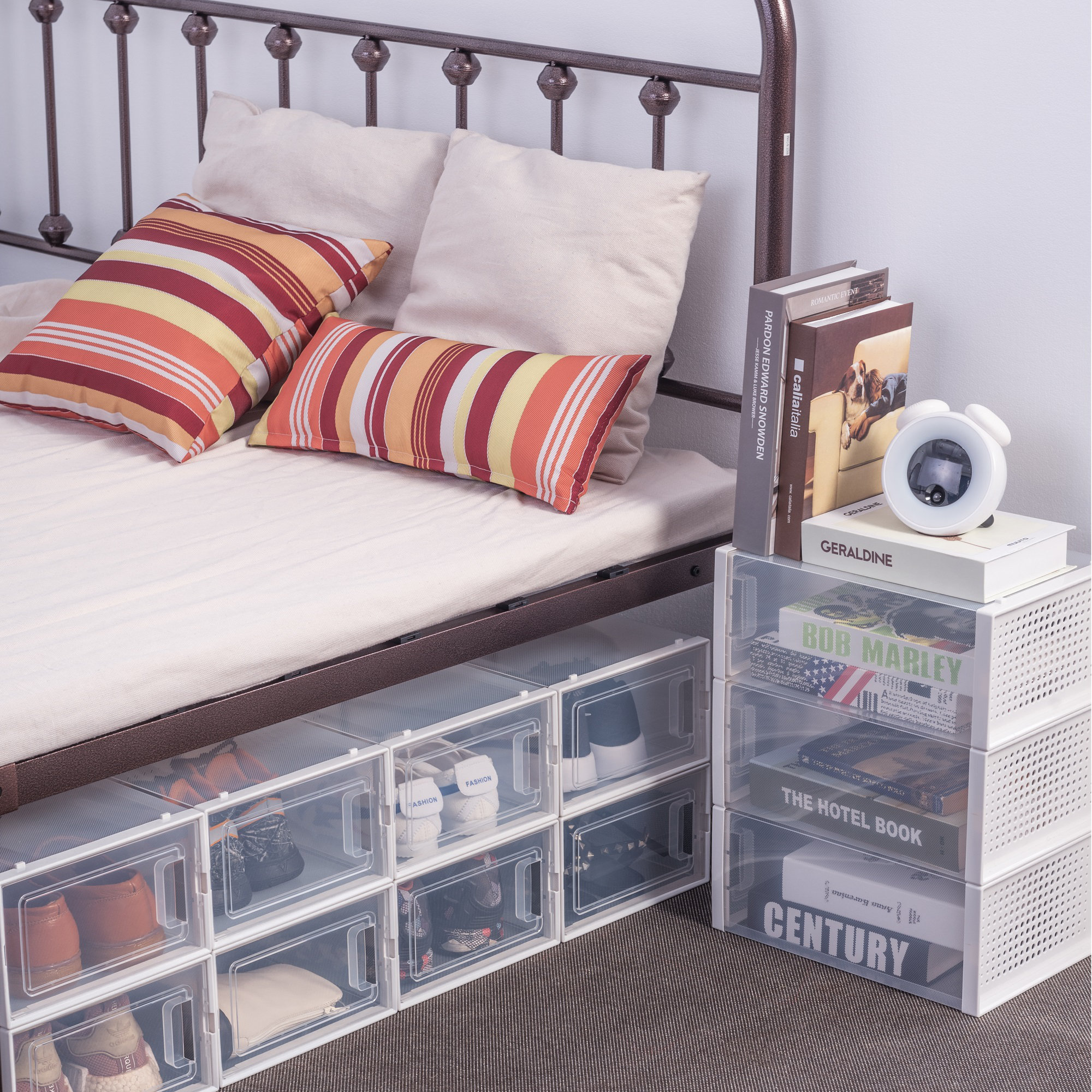 Rebrilliant Foldable Shoe Storage Box in Home | Wayfair