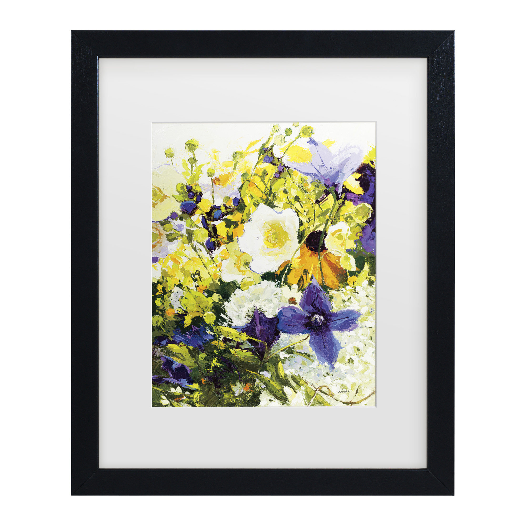 Winston Porter Shirley Novak Anemones Matted Framed Art | Wayfair
