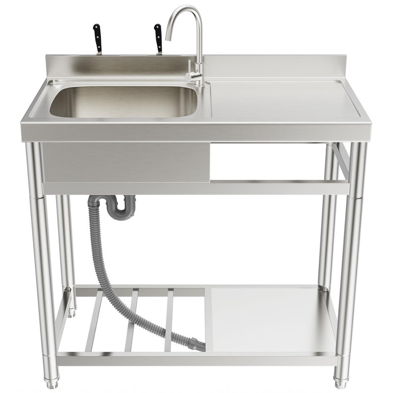 HomLux 39in Free Standing Commercial Restaurant Utility Sink, Outdoor ...