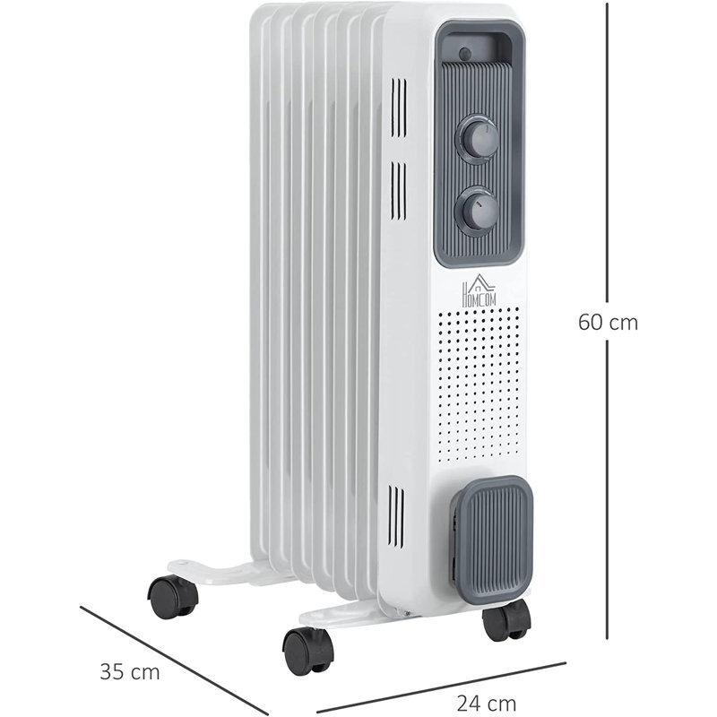HOMCOM 1500W Digital Oil Filled Radiator | Wayfair.co.uk
