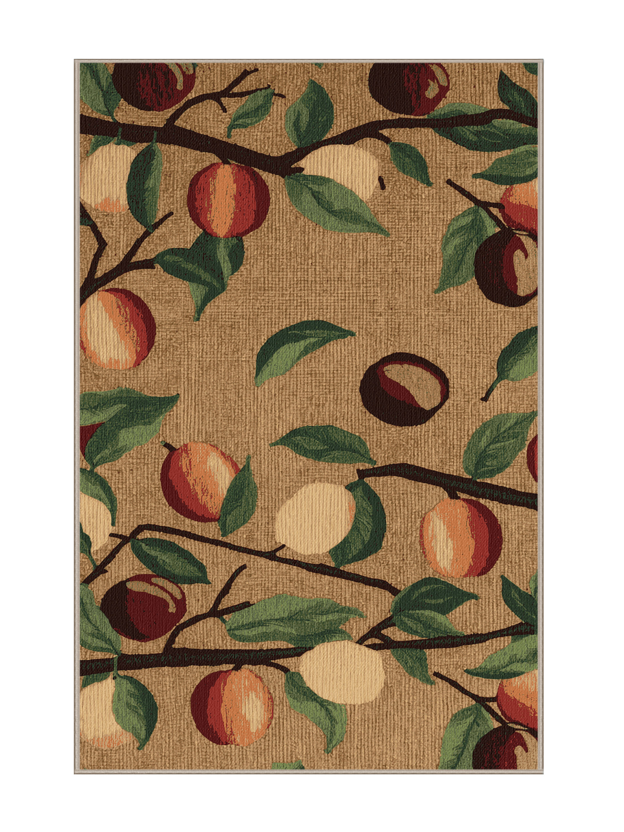 One Allium Way® Washable Beach Plum Fruits Area Rug | Wayfair
