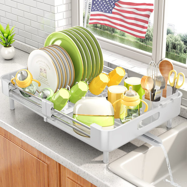 COOREL Adjustable Stainless Steel Dish Rack | Wayfair