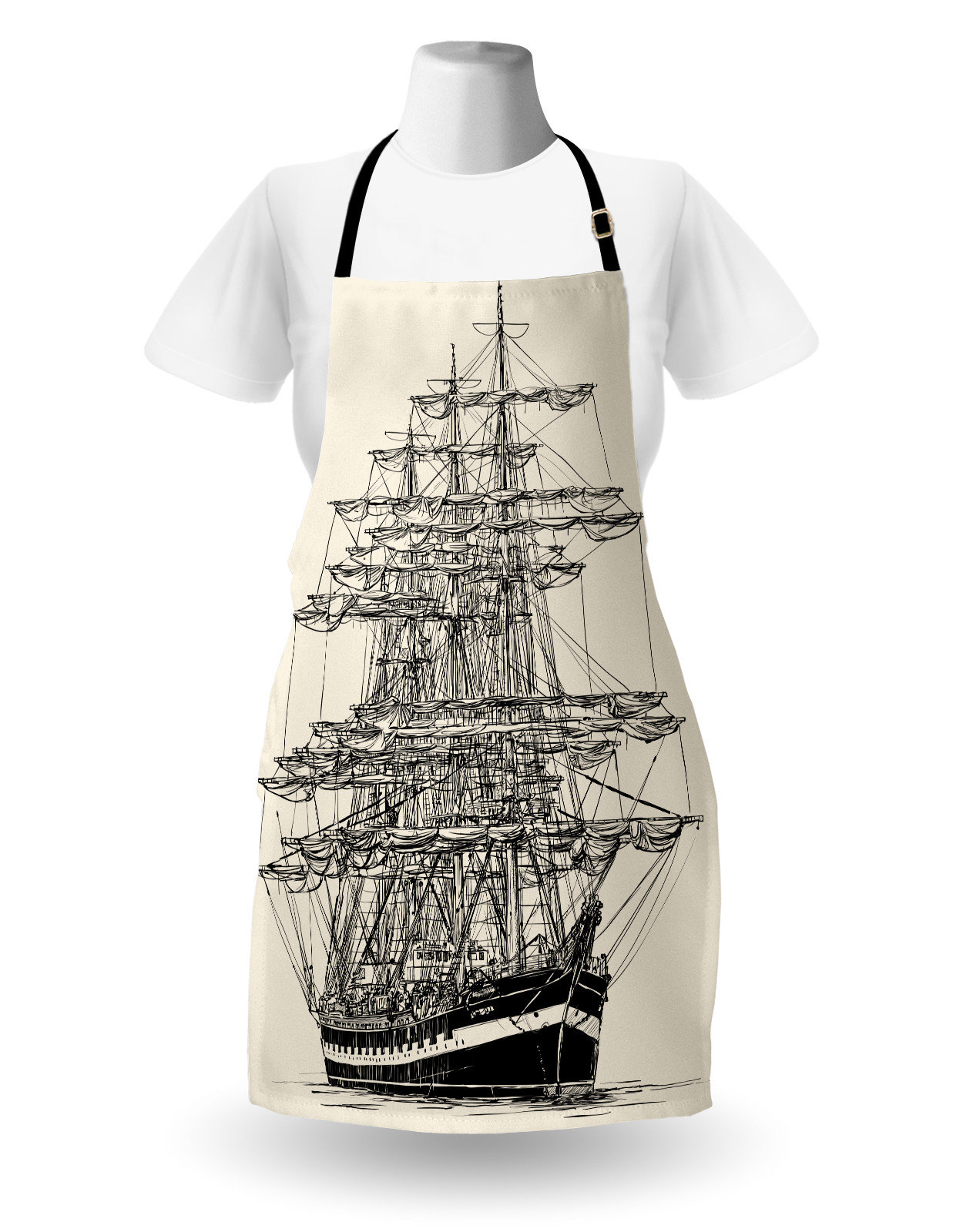 East Urban Home Pirate Ship Apron Unisex, Sail Boat Vintage, Adult Size ...