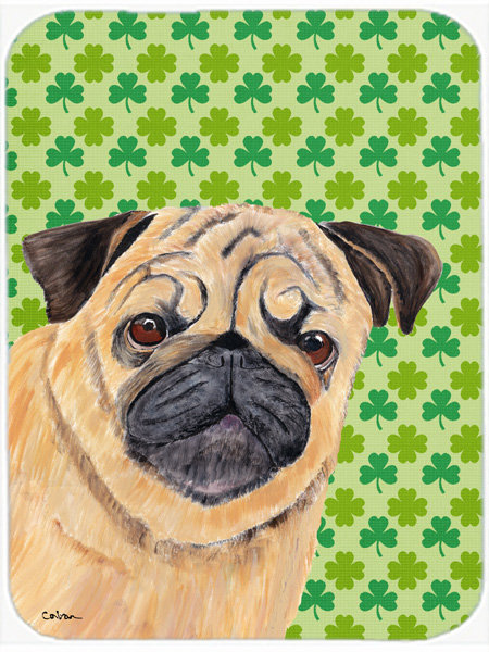 Caroline's Treasures Shamrock Lucky Irish Pug St. Patrick's Day ...